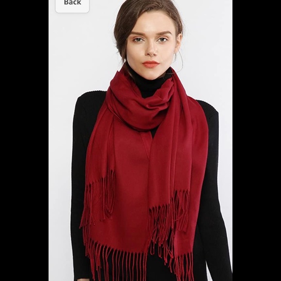 Accessories | Dark Red Pashmina Scarf In A Dark Red Color Can Be Worn ...